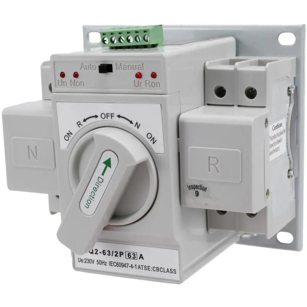 Automatic ATS Transfer Switch 63A 2 Pole Solar PV Inverters – VoltaconSolar
