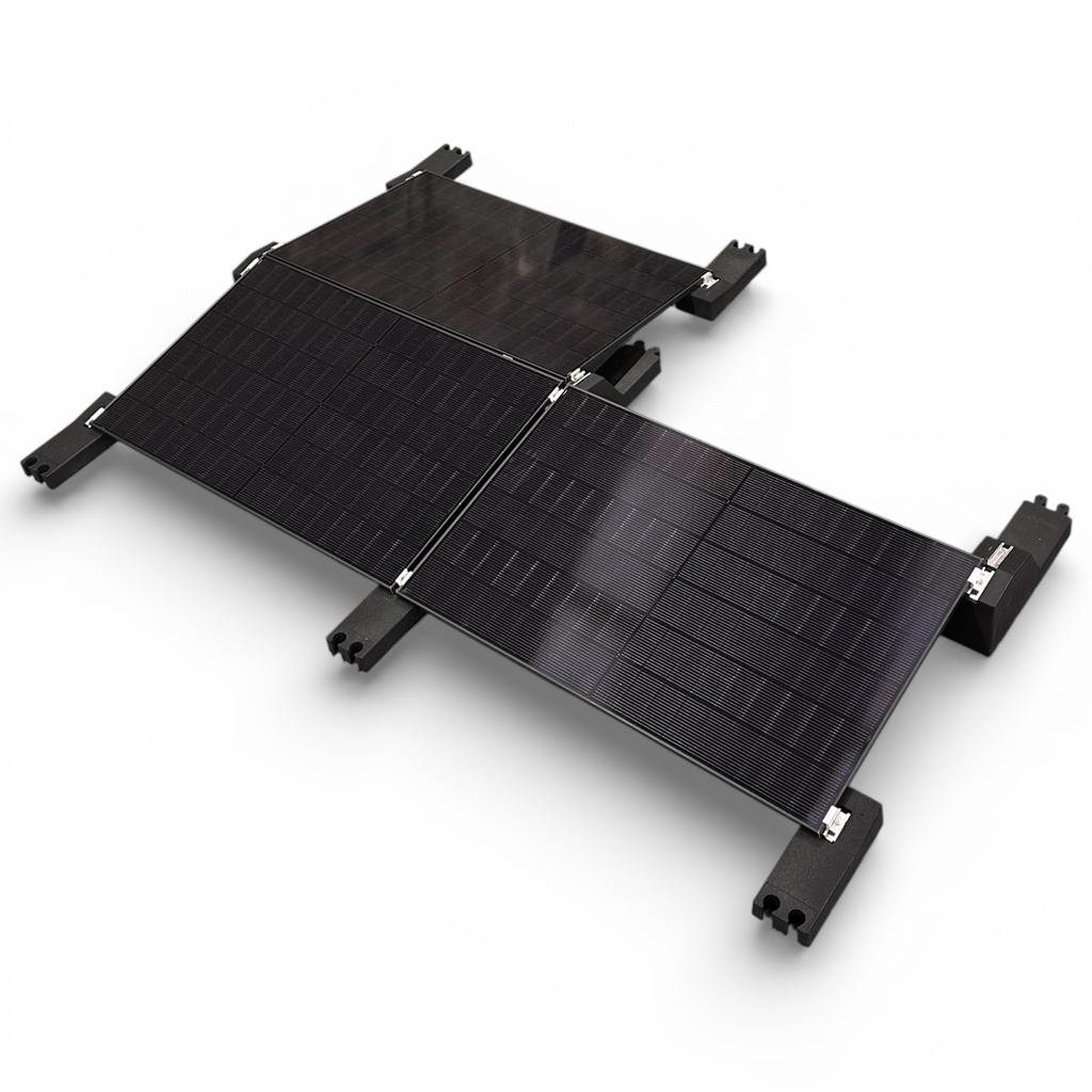 Gaia 10-Degrees Rubber Self-Ballasted Mounting System for Solar Panels ...