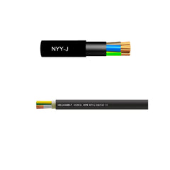 Helukabel 5-core 25mm², 4AWG Black AC Cable 0.6/1kV Three Phase NYY-J ...