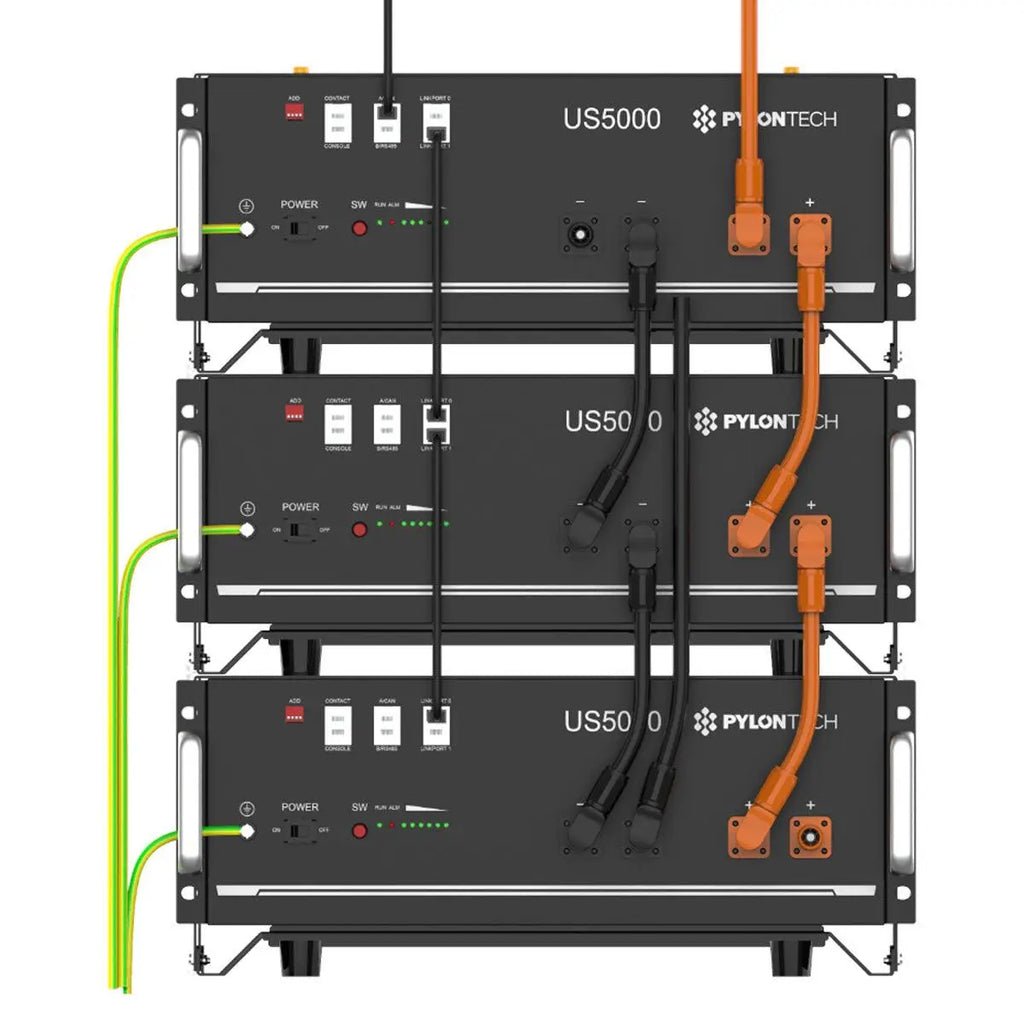 Pylontech US5000 Pack Of 3 With Racks And Cables - 15kWh Energy Storag ...