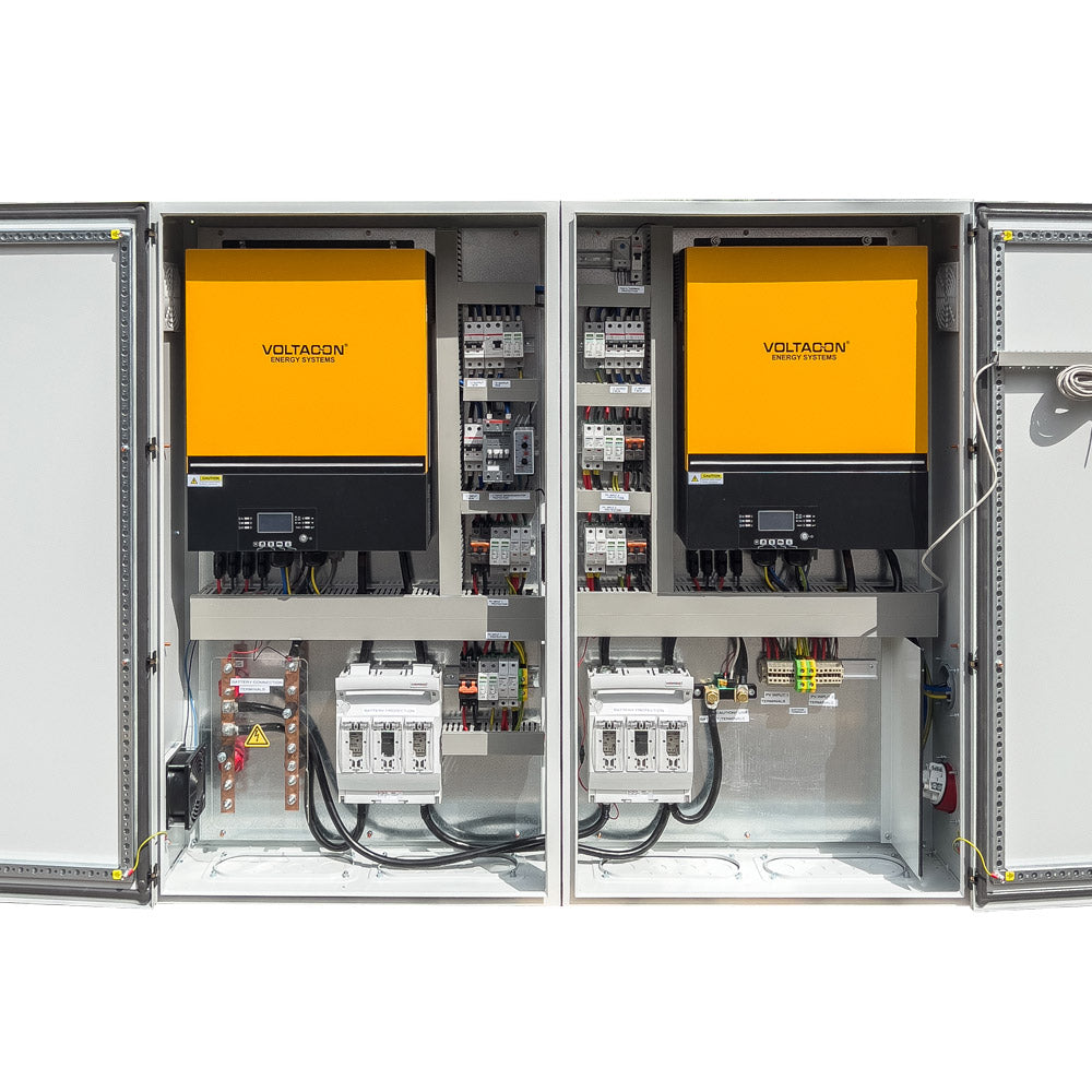 Solar Off-Grid Control Cabinet 16kW Plug n Play Fully Wired Inverters ...